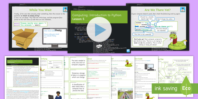 Introduction to Python: Lesson 5 (teacher made)