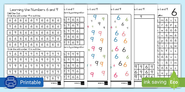 Confusing Numbers | 6 and 9 Worksheets | South Africa