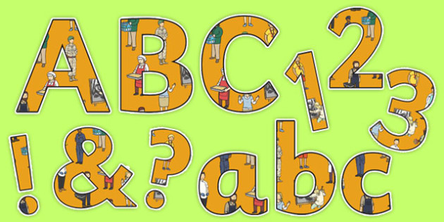 Jobs Display Letters and Numbers Pack (teacher made)