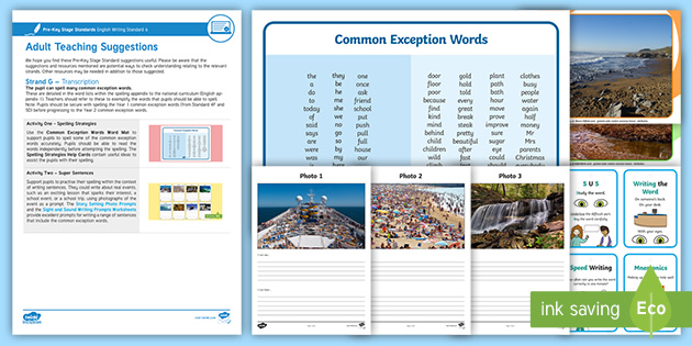 Pre-Key Stage Standards English Writing Standard 6 Strand G Resource Pack