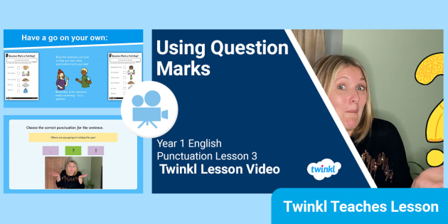 FREE! - Year 1 (Ages 5-6) Sentence Punctuation: Video Lesson 3