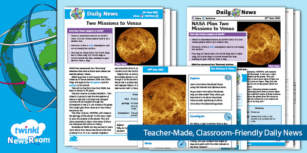 Venus Missions Reading Comprehension | Twinkl NewsRoom