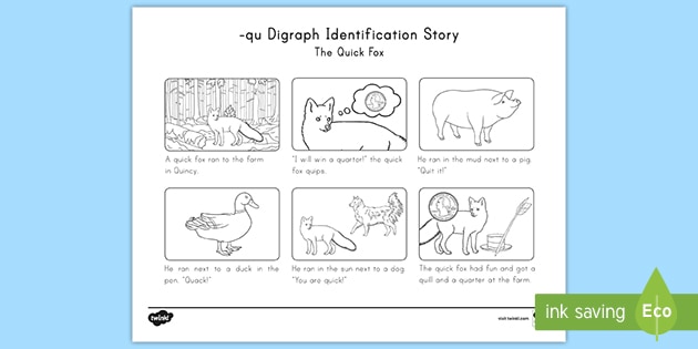 -qu Digraph Identification Story (teacher made)