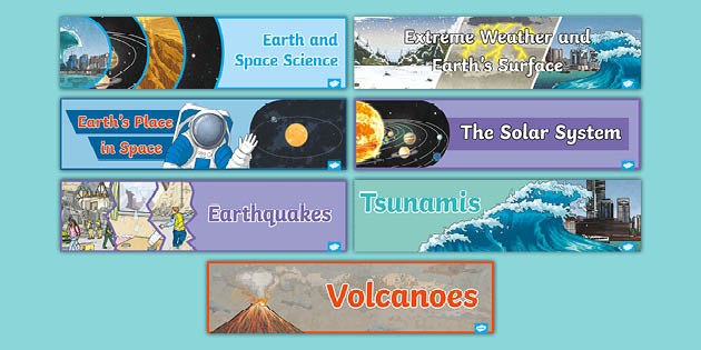 Earth and Space Science 5-6 Google Classroom Banners
