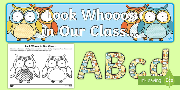 Look ˈWhooosˈ in Our Class… Display Banner Display Pack
