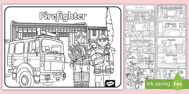 People Who Help Us Colouring