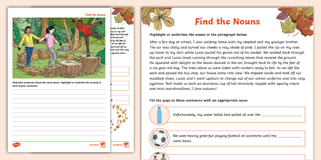 Autumn Nouns | twinkl.com.au