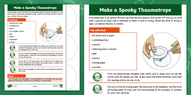 Make a Spooky Halloween Optical Illusion Craft Instructions