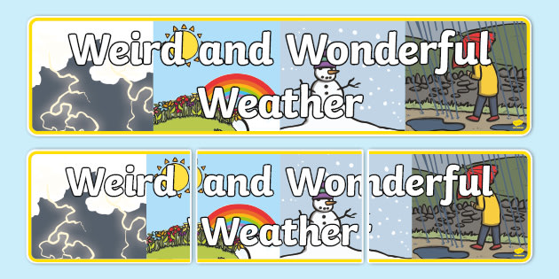👉 Weird and Wonderful Weather Display Banner