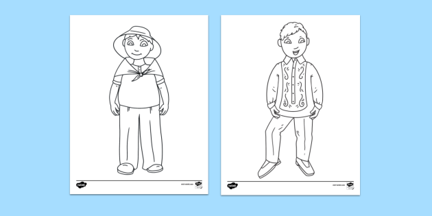 Mga Batang Lalaking naka Filipiniana - Preschool - Twinkl