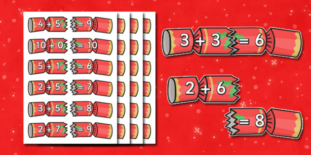 Christmas Cracker Addition Up To 10 Activity (teacher made)