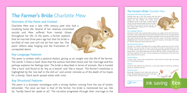 GCSE Audio Poem 'The Farmer's Bride'