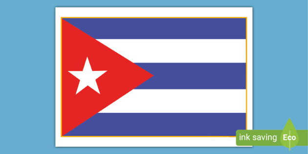 FREE! - Cuba Flag Poster | Display | Twinkl (teacher made)