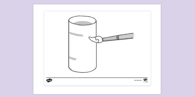 FREE! - Paint A Cardboard Tube Colouring Sheet | Colouring Sheets