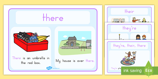 'There, They're, Their,' Display Posters (teacher made)