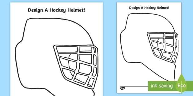 Design a Hockey Helmet Craft (teacher made)
