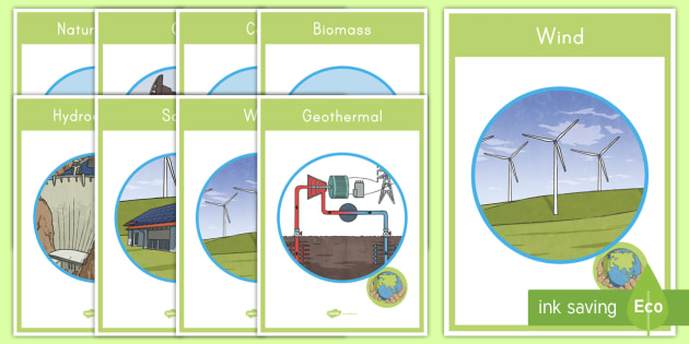 Renewable Energy Posters - Earth Science, Renewable Energy, Fossil Fuels
