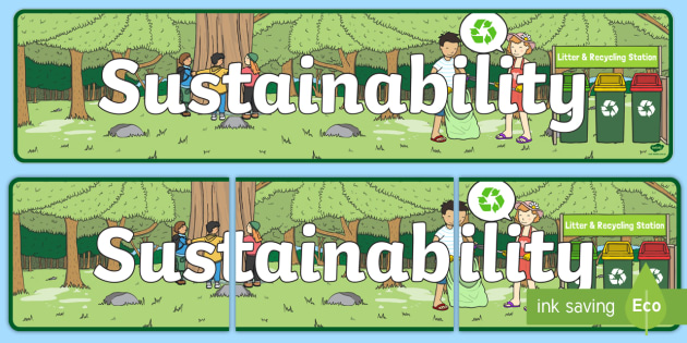 Sustainability Display Banner Caring For The Environment Display Banner