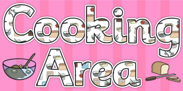 👉 Cooking Area Display Lettering (teacher made)