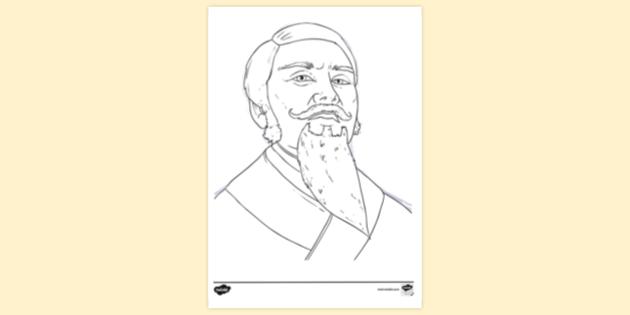 FREE! - Emperor Taizong Colouring Sheet | Colouring Sheets