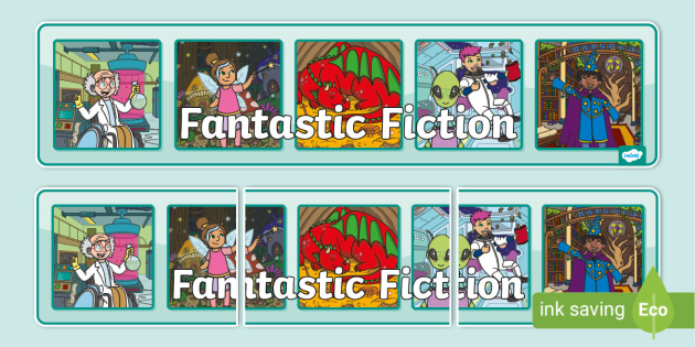 Fantastic Fiction Display Banner,Fiction (teacher made)