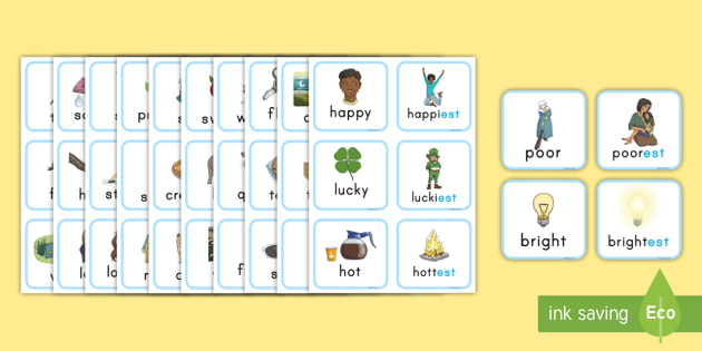 Suffix est Matching Cards - suffix, suffix matching cards, prefixes and
