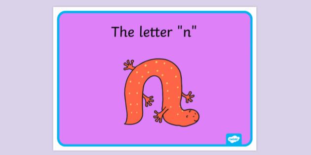 N Letter and Image Poster | Alphabet | Primary Resources