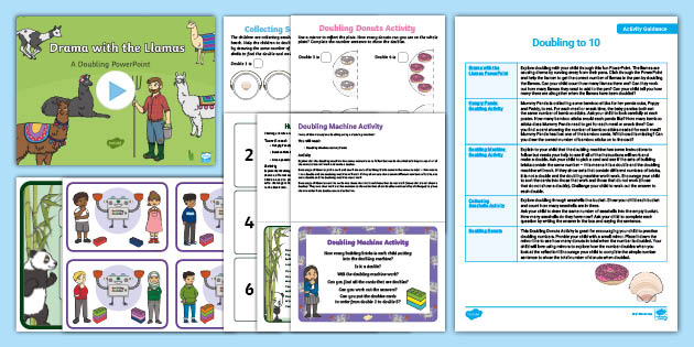 👉 EYFS Home Learning Maths Activity Pack - Doubling to 10 (Ages 4 - 5)