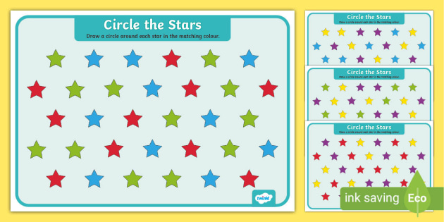 Circle the Stars Fine Motor Skills Activity (teacher made)