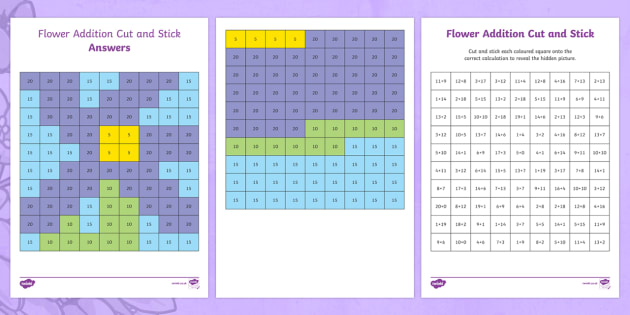 Mother's Day Flower Addition Cut and Stick Mosaic - KS1 & KS2 Mother's ...