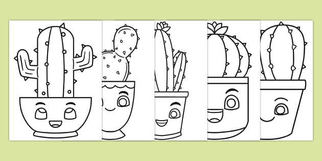cactus coloring picture
