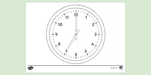 FREE! - Clock Colouring Sheet | Colouring Sheets