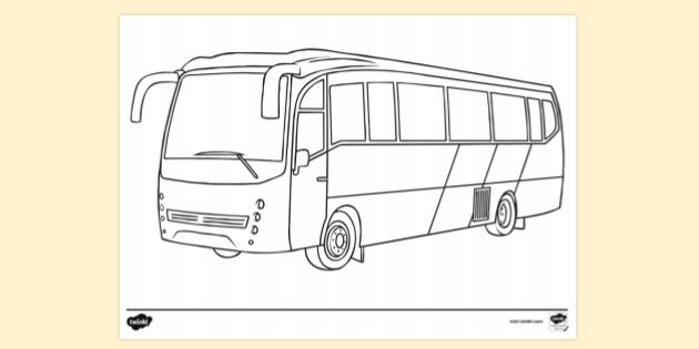 FREE! - Coach Colouring Sheet