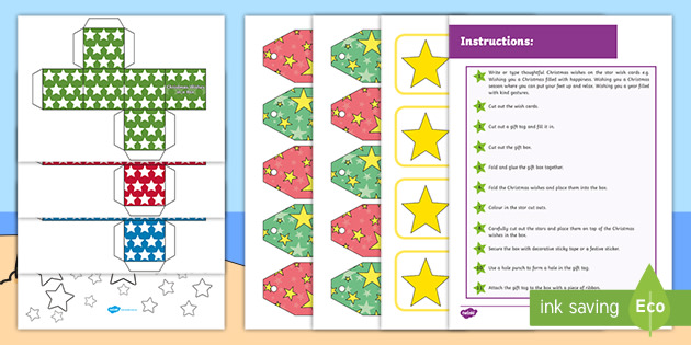 Christmas Wishes in a Box Craft Activity