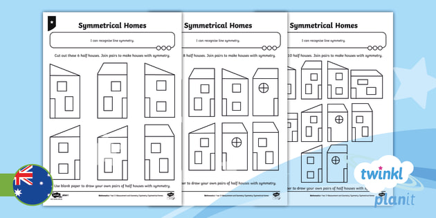 Year 3 Location and Transformation: Symmetrical Homes Home Learning Task