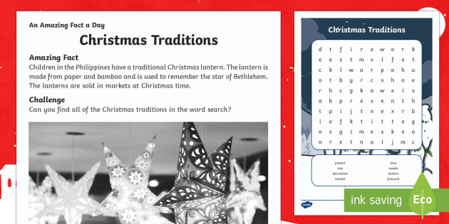 Christmas Traditions Worksheet / Worksheet