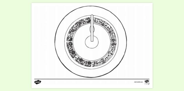 FREE! - Sundial Base Colouring Sheet | Colouring Sheets