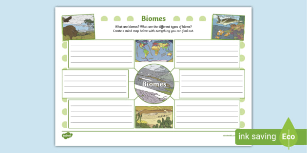 Biomes Mind Map,biomes,biome (teacher made)