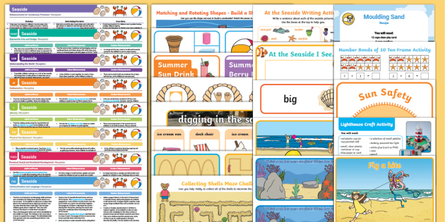 EYFS Seaside Planning Continuous Provision Pack - Reception