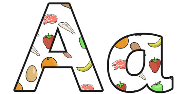 FREE! - Nutrition Small Lowercase Display Lettering