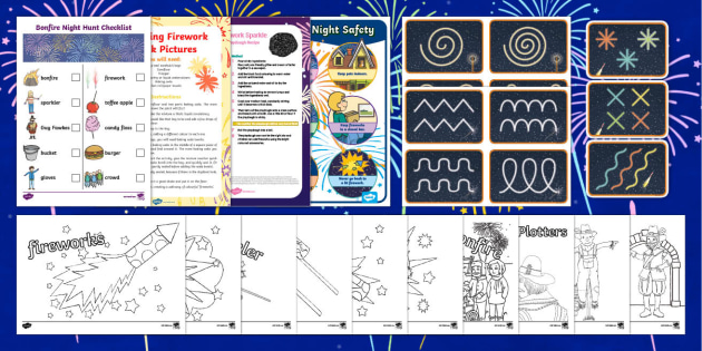 EYFS Bonfire Night (firework) Resource Pack (2-3 years)