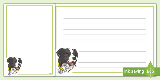 * NEW * Simple Blank Dog Head Page Border | Page Borders | Twinkl