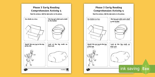 Phase 3 EYFS Reading Comprehension Activity 4 (teacher made)