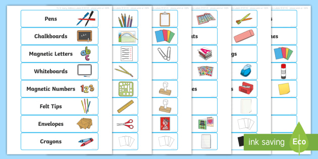 👉 Writing Area Tray Labels (teacher made)