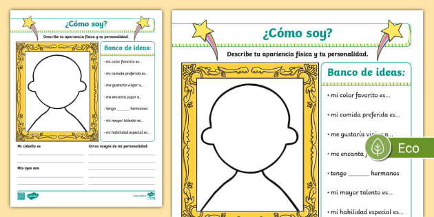 Hoja De Trabajo Para Describir La Imagen ELaborar Una Descripcion A