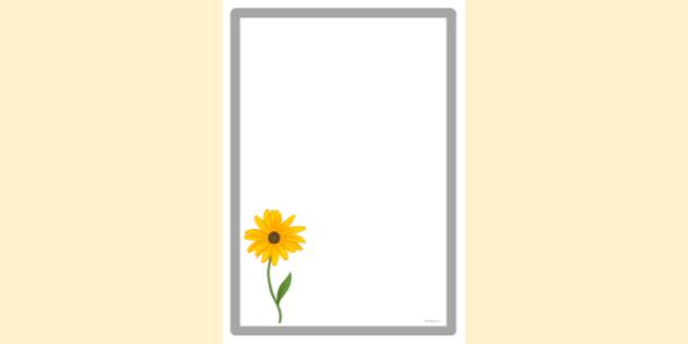 Printable Simple Flower Border | Page Borders | Twinkl