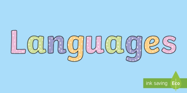 👉 Languages Title Pastel Display Lettering (teacher made)