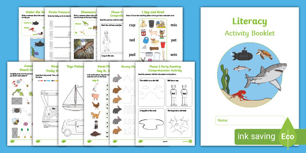 Kindergarten Literacy Activity Booklet (Teacher-Made)