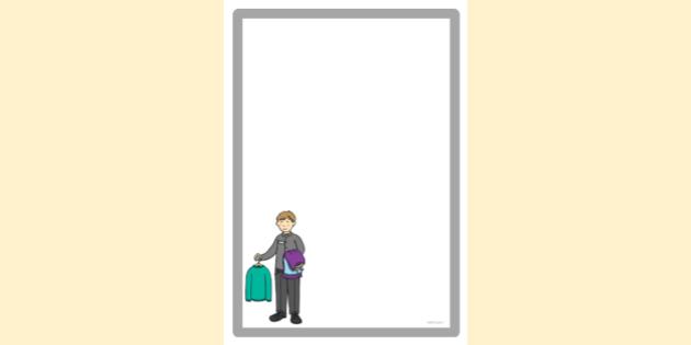 FREE! - Simple Blank Shop Assistant Border | Page Borders | Twinkl