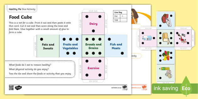 Healthy Me Dice Activity (teacher made)